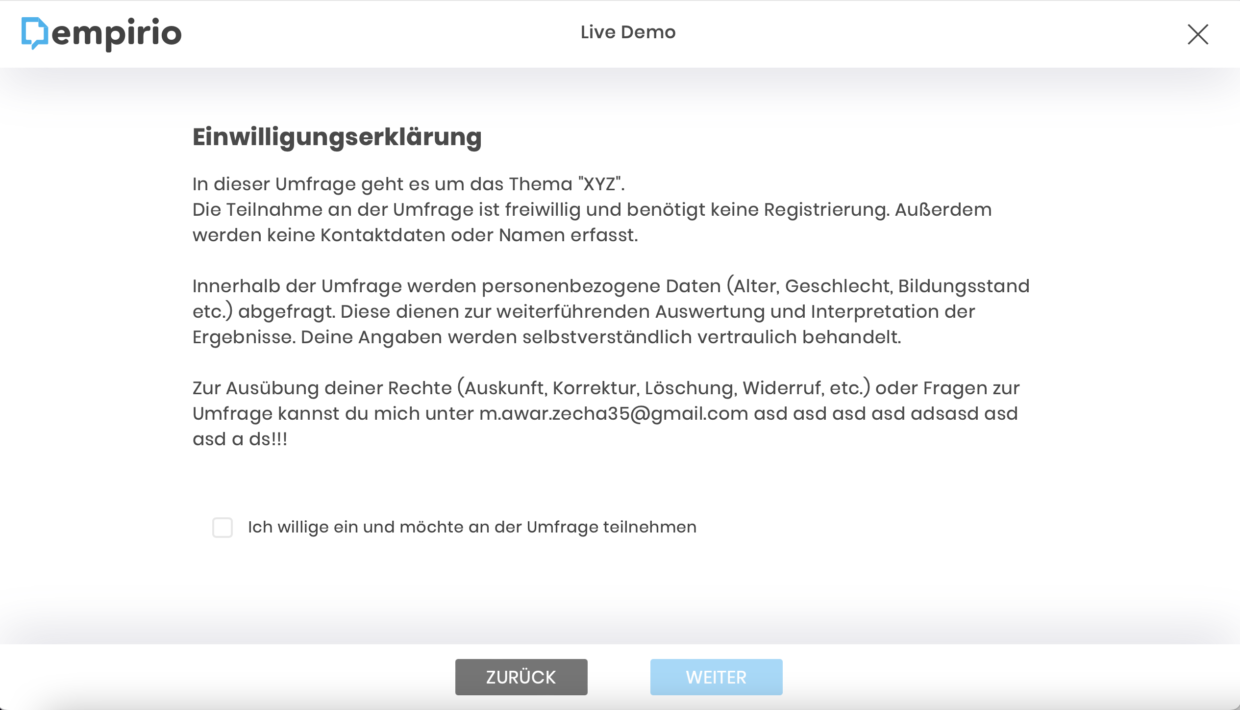 Aufbau & Struktur einer Online-Umfrage: Leitfaden, Beispiel